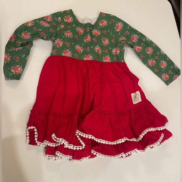olive mae | Dresses | Olive Mae Girls 4t Dress Ruffles Floral Layered ...